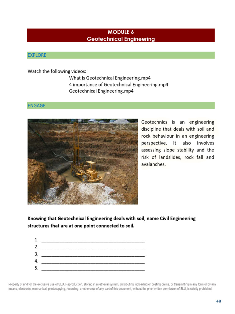 Module - Geotechnical Engineering and Subsurface Exploration | PDF | Deep Foundation ...