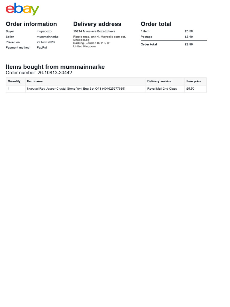 Order Details | PDF