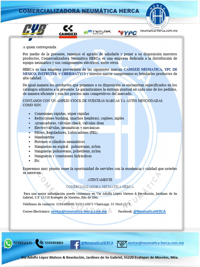 Catalogo de Productos Herca-1 | PDF | Neumática | Poliuretano