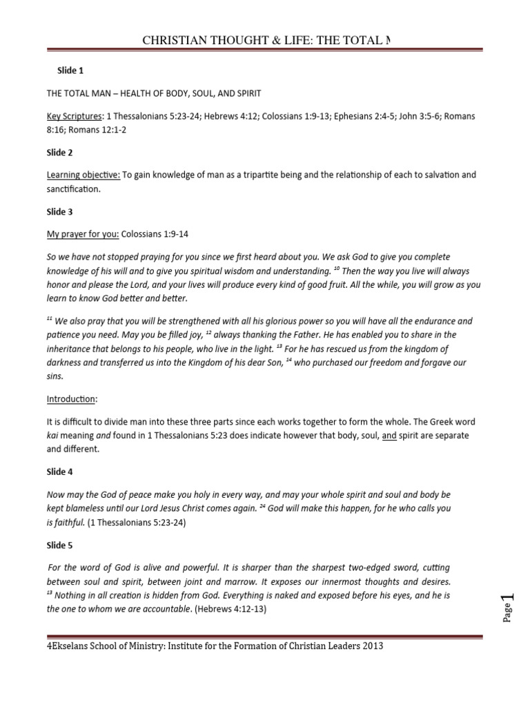 The Total Man | PDF | Soul | Jesus