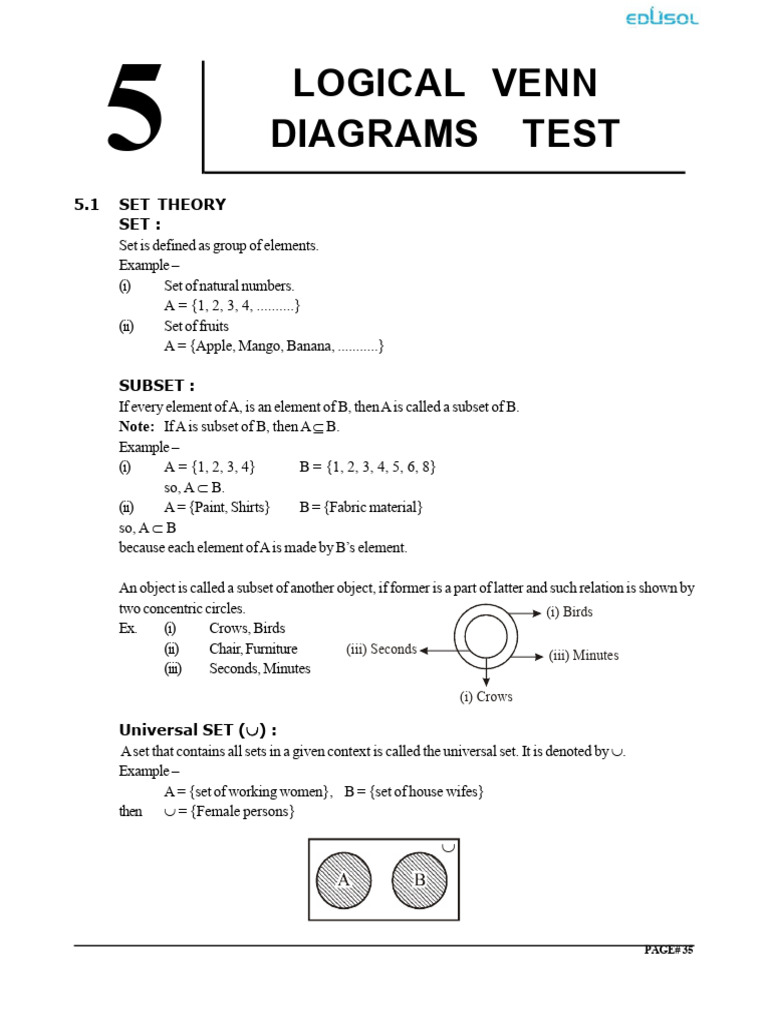 MAbility - 5 - Logical Venn Diagram Test - 8th - WA | PDF | Set ...