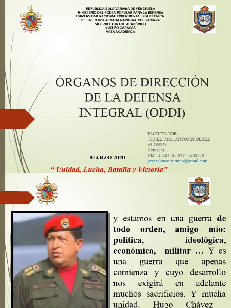 Órganos de Dirección de La Defensa Integral | PDF | Comandante en jefe ...