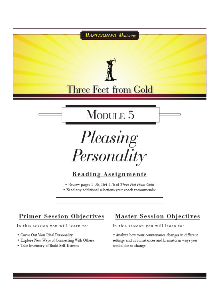 Pleasing Personality: Three Feet From Gold | PDF | Self Esteem | Profanity
