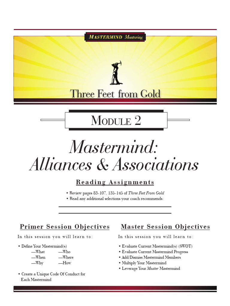 Mastermind: Alliances & Associations: Three Feet From Gold | PDF | Mind ...