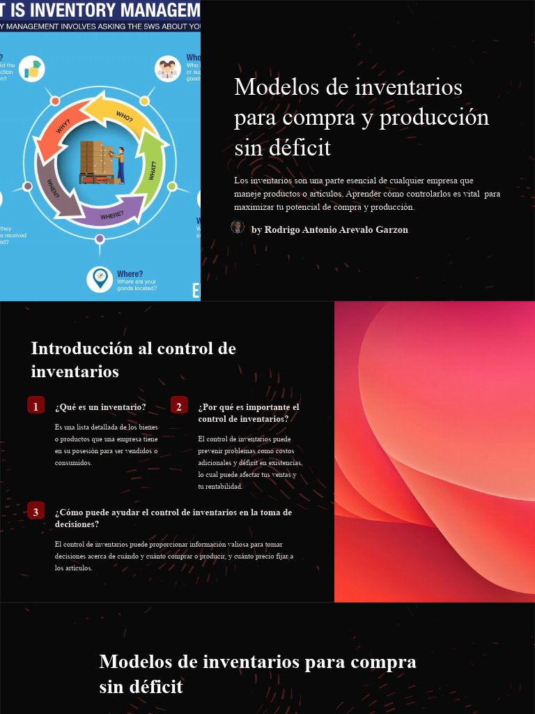 Modelos de Inventarios para Compra y Produccion Sin Deficit | PDF ...
