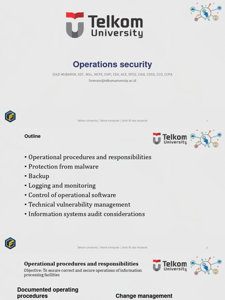08 - Operations Security | PDF | Vulnerability (Computing) | Information Security