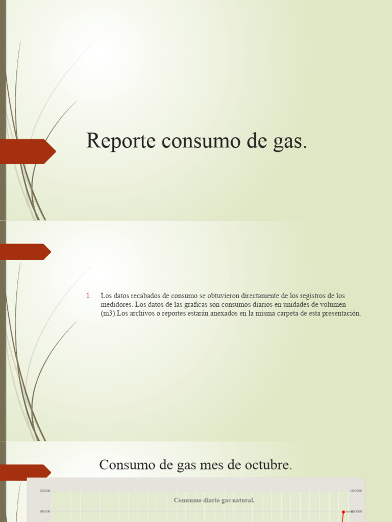 Reporte Consumo de Gas. | PDF
