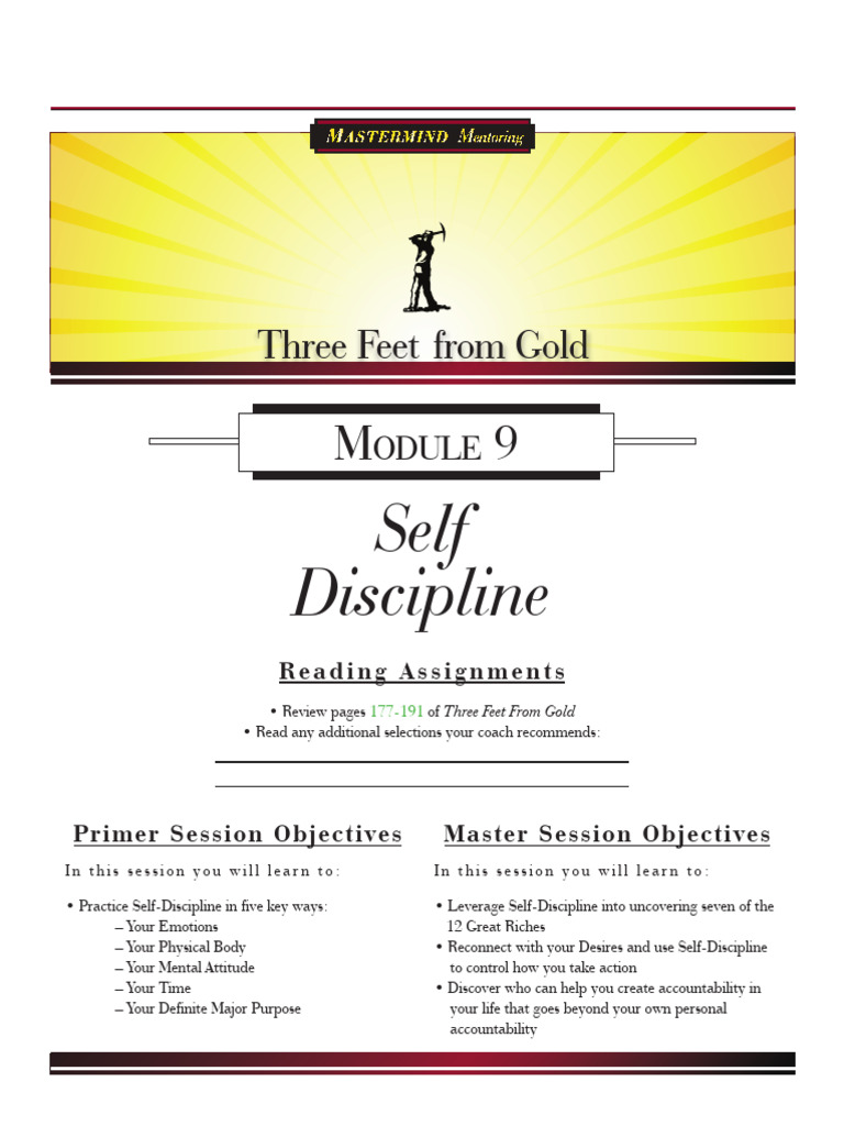 9 - Modul - Three Feet From Gold Mentoring | PDF | Disciplines | Mind