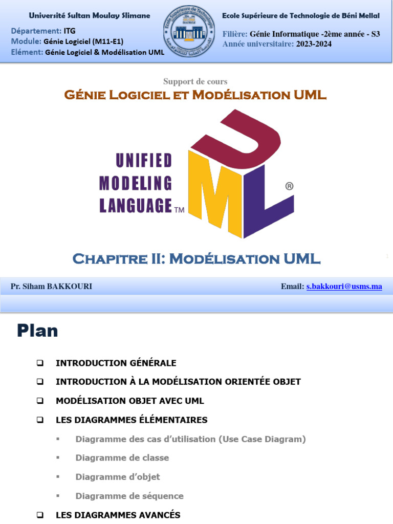 Cours GL&UML-Ch2-Modélisation UML - DCU | PDF | Langage de Modélisation Unifié | Programmation ...