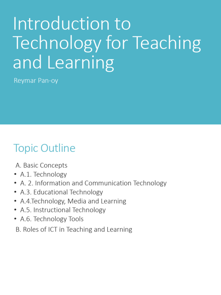 Handout 1 TTL | PDF | Learning | Educational Technology