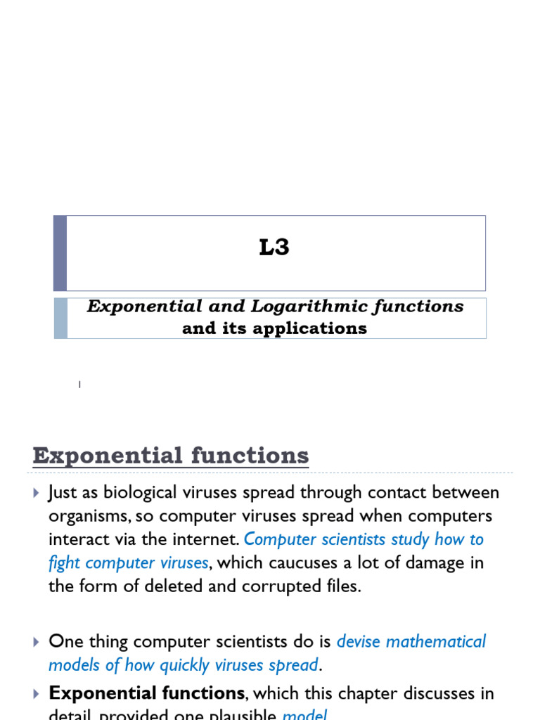 Math L3 | PDF | Logarithm | Computer Virus