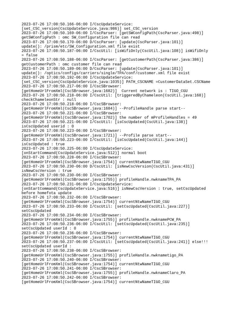 Home Fota Update Log | PDF | Computing