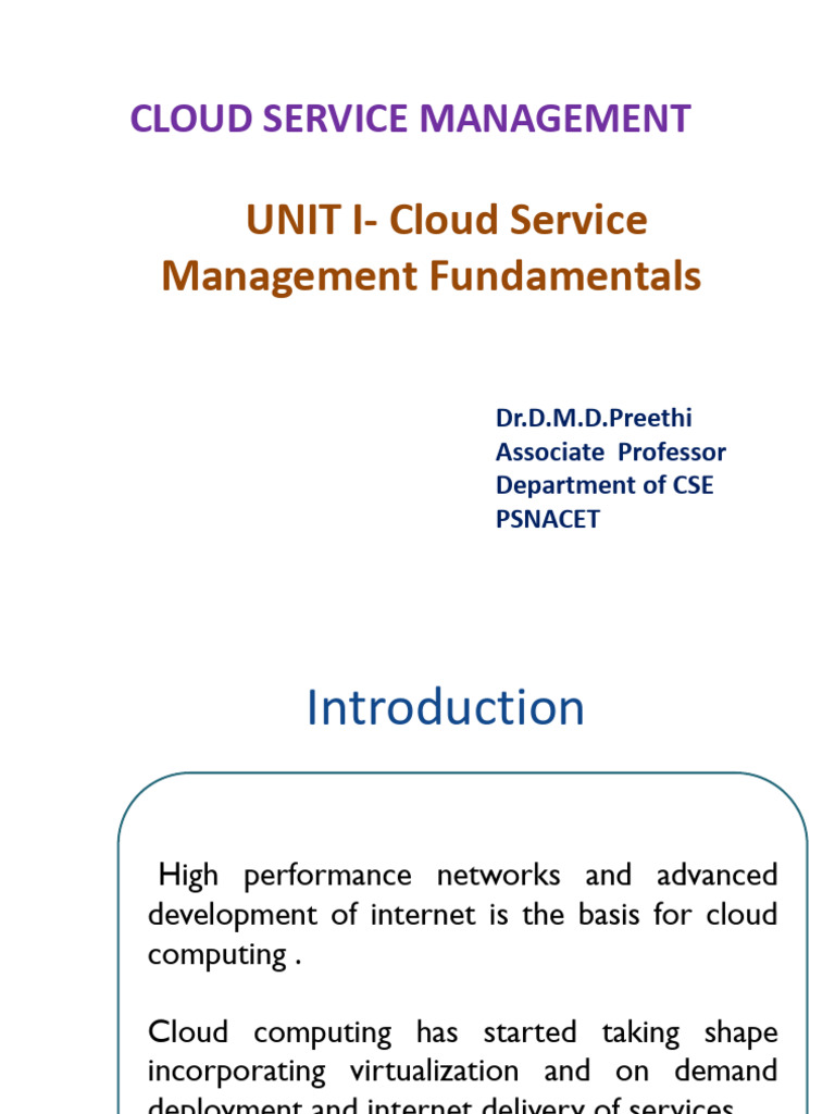 Unit I-Csm | PDF | Software As A Service | Cloud Computing