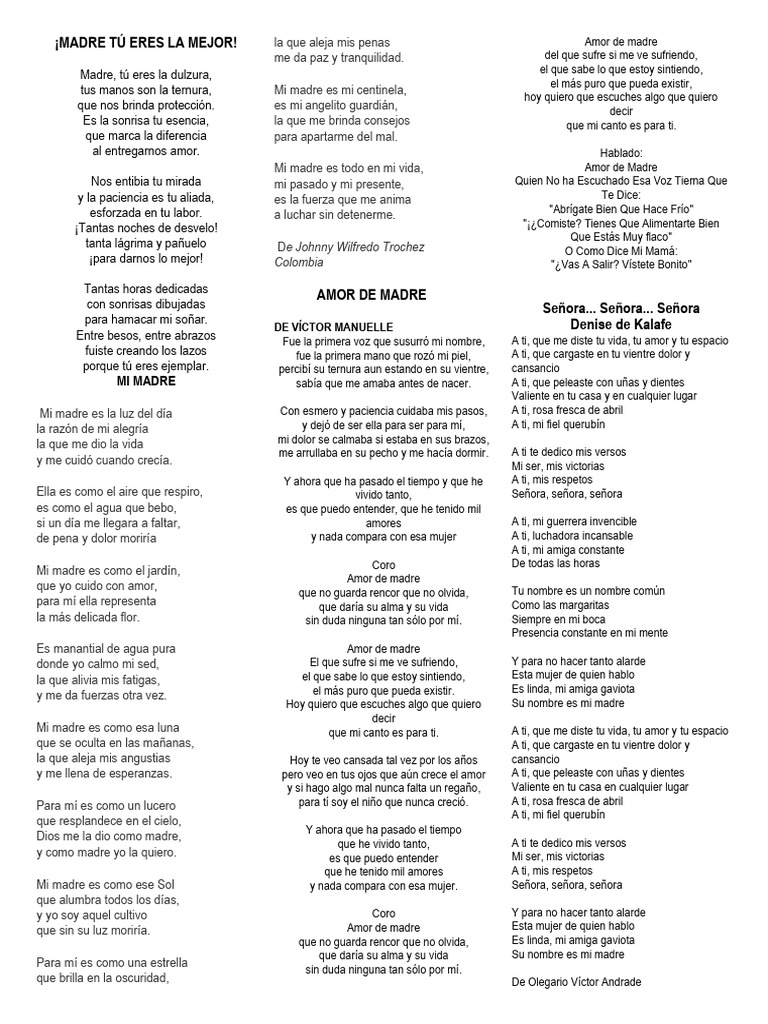 Poema A La Madre 2 Pdf Amor