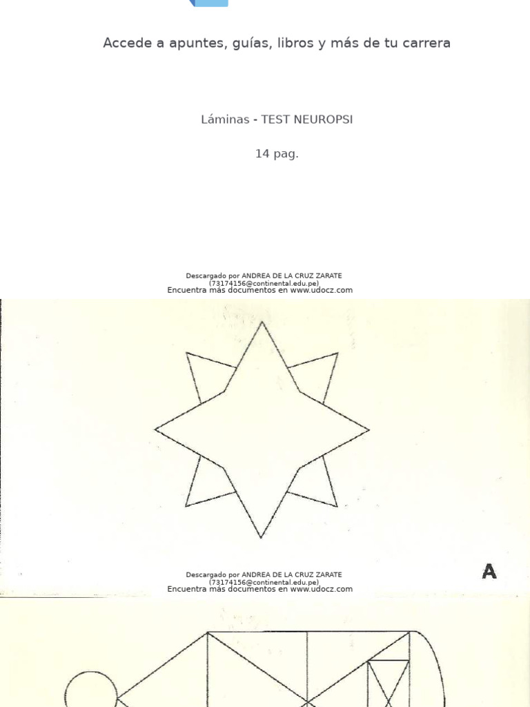 Láminas del Test Neuropsi PDF | PDF