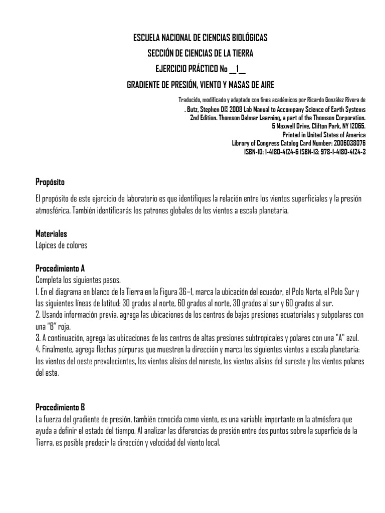 Gradiente de Presión, Viento y Masas de Aire | PDF | Herida | Ciclones ...
