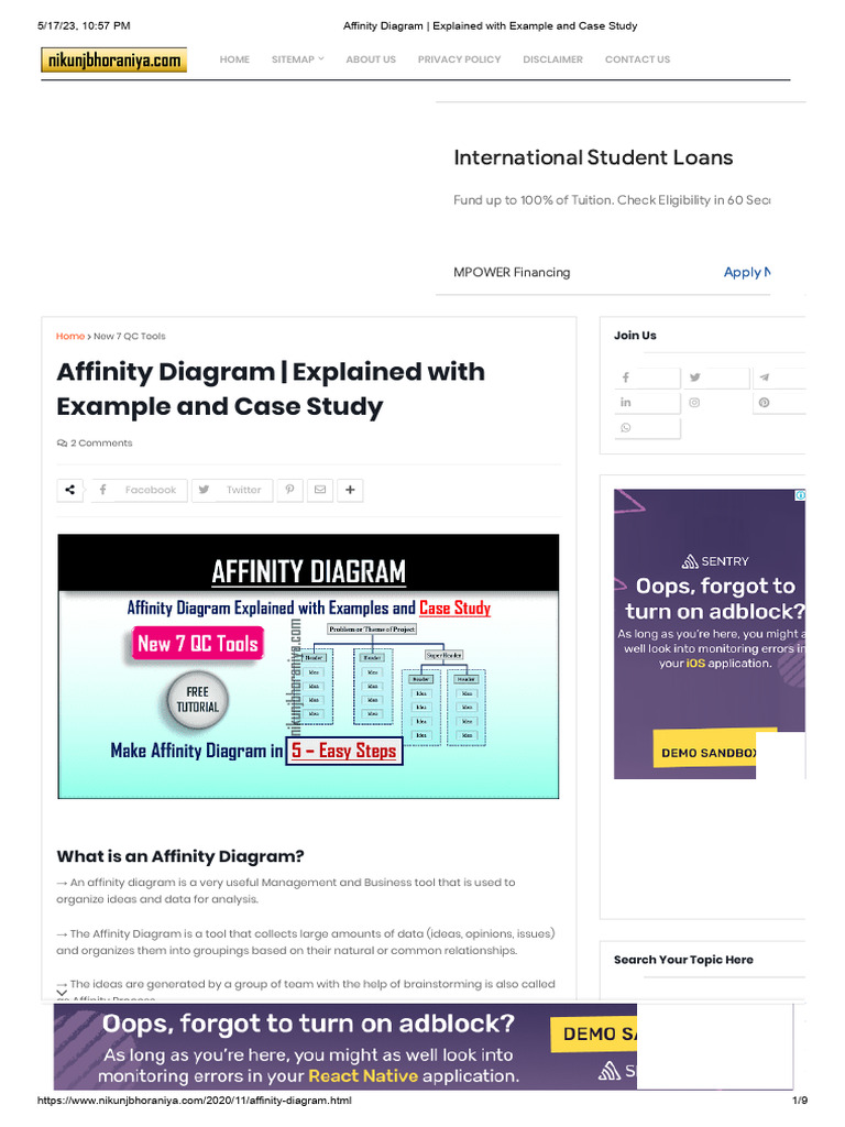 1 Affinity Diagram - Explained With Example and Case Study | PDF | Six ...