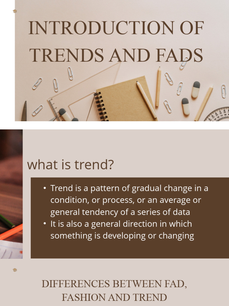 Understanding Trends and Fads | PDF | Career & Growth