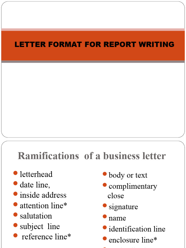 Letter Format of Report Writing | PDF | Linguistics | Human Communication