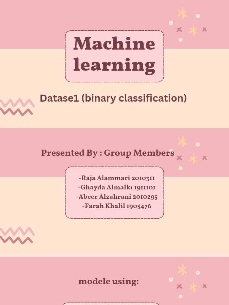Machine Learning Project | PDF | Computers | Technology & Engineering Machine Learning Project | PDF | Computers | Technology & Engineering