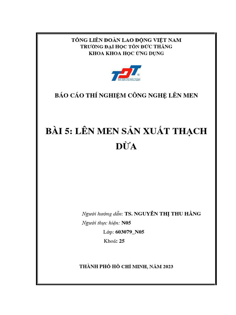 TN CNLM - Báo Cáo Thí Nghiệm - Bài 5 | PDF