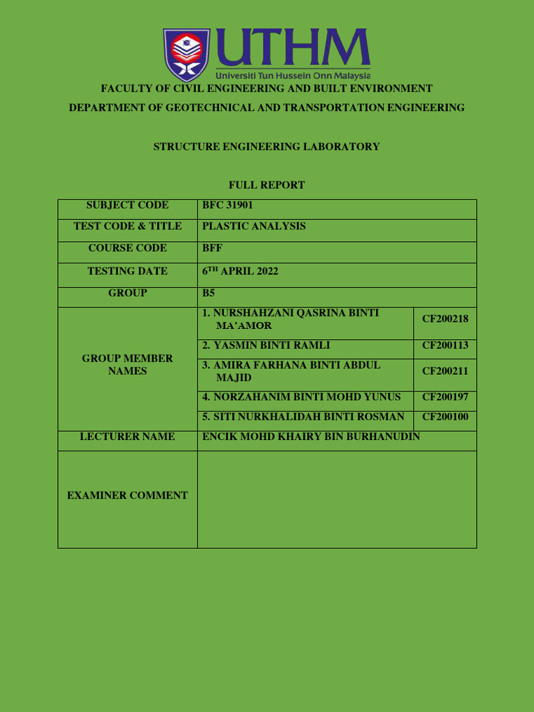 Cover Page LAB | PDF