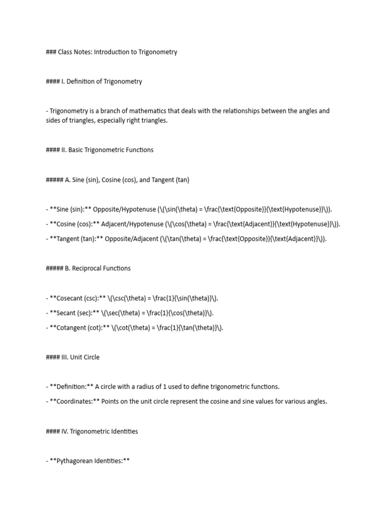 Trigonometry | Download Free PDF | Trigonometric Functions | Trigonometry