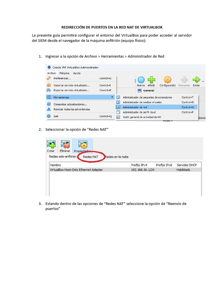 Guia de Redirección de Puertos en VirtualBox | PDF | Computadoras