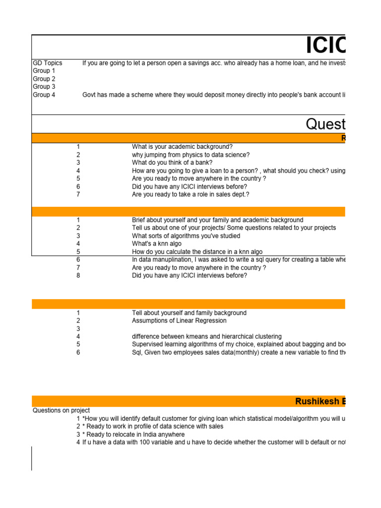 July 2020 Batch - Interview Question Bank | PDF | Regression Analysis | Probability Distribution