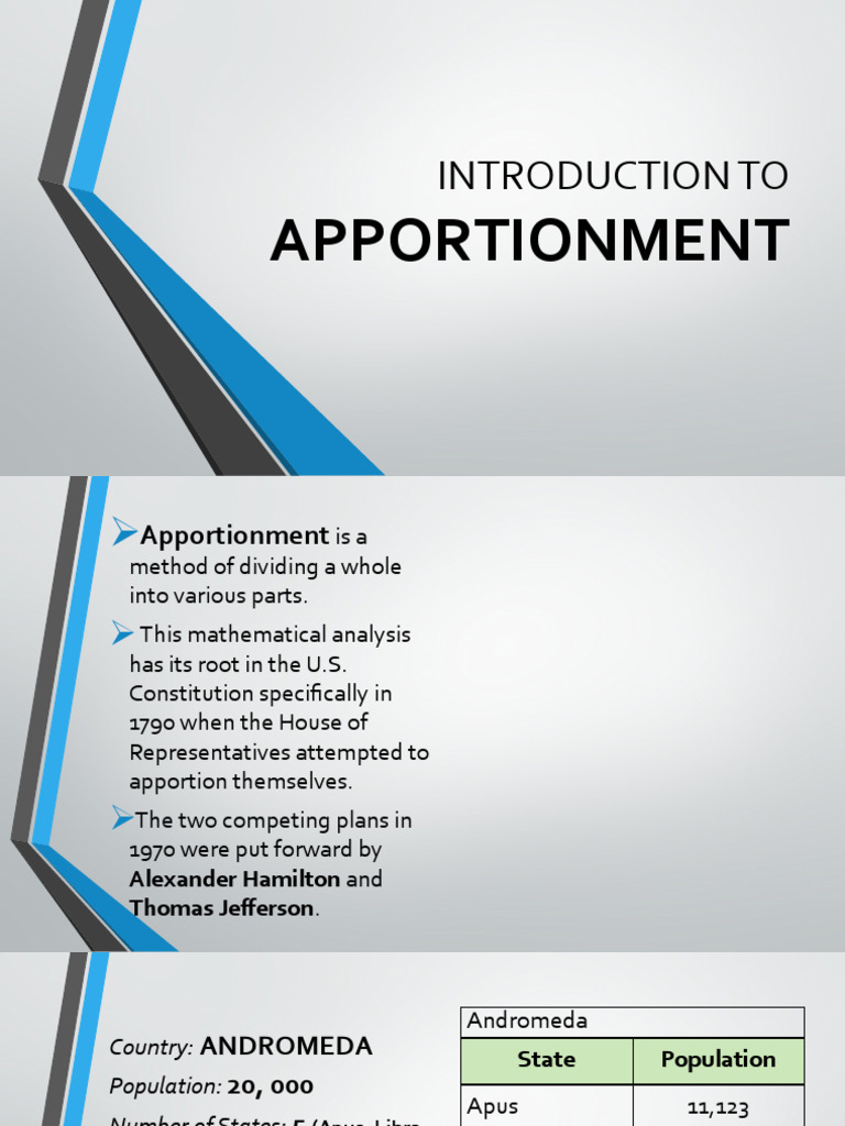 Introduction To Apportionment | PDF | Apportionment (Politics ...