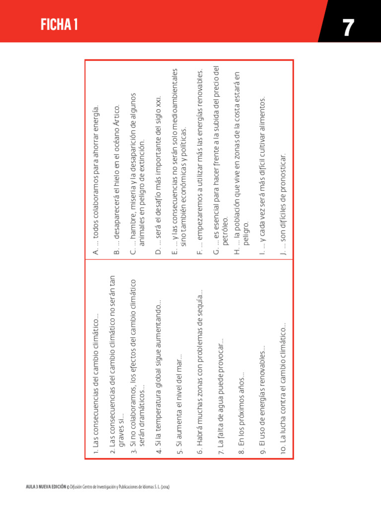 Au3 Fichas Trab U7 | PDF | Cambio climático | Ciencias de la Tierra