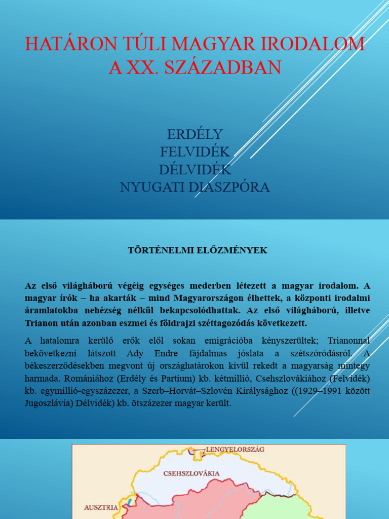 Határon Túli Magyar Irodalom | PDF