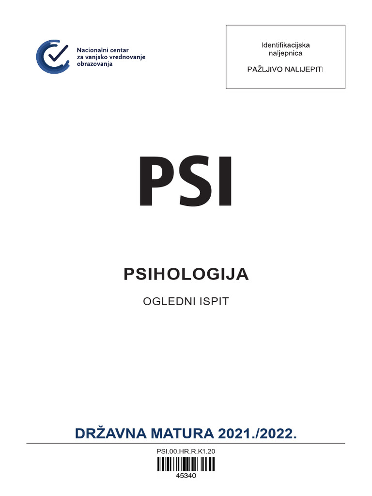 Psi - Ogledni Ispit | PDF