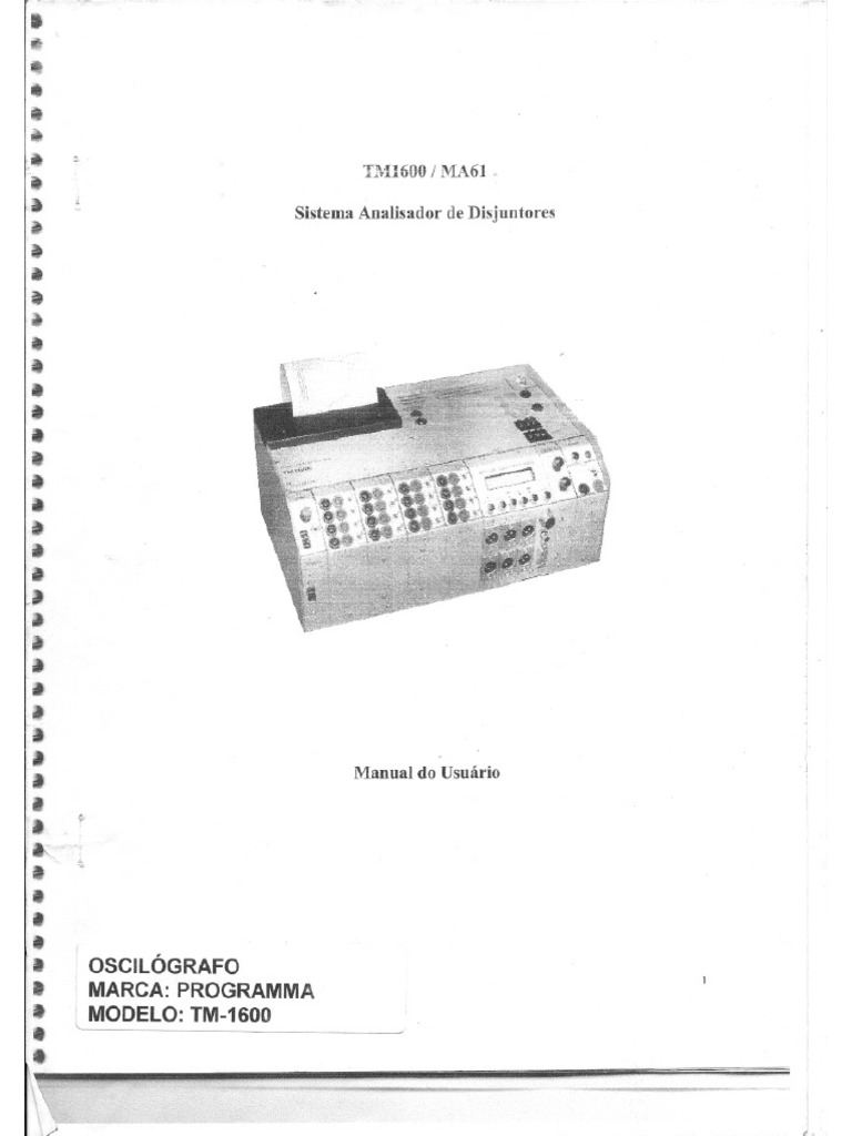 TM1600 - Programma - PT-Manual Oscilografo | PDF
