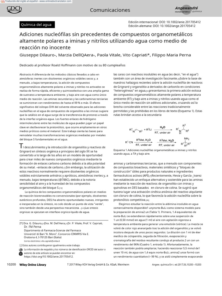 Addition To Imines and Quinoaddition To Imines and Nitriles Eslines ...