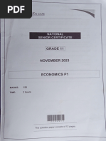 Grade 11 Economics Paper 2 - Nov 2023 | PDF | Perfect Competition ...