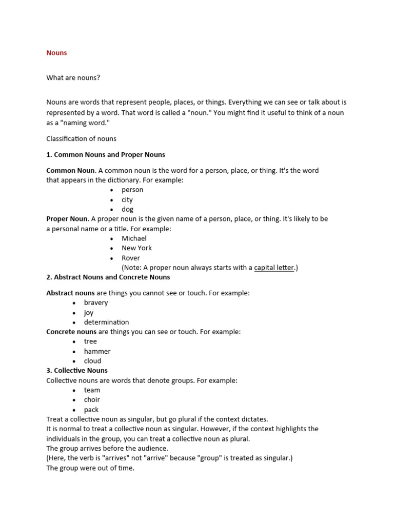 The Noun Theory | PDF | Plural | Grammatical Number