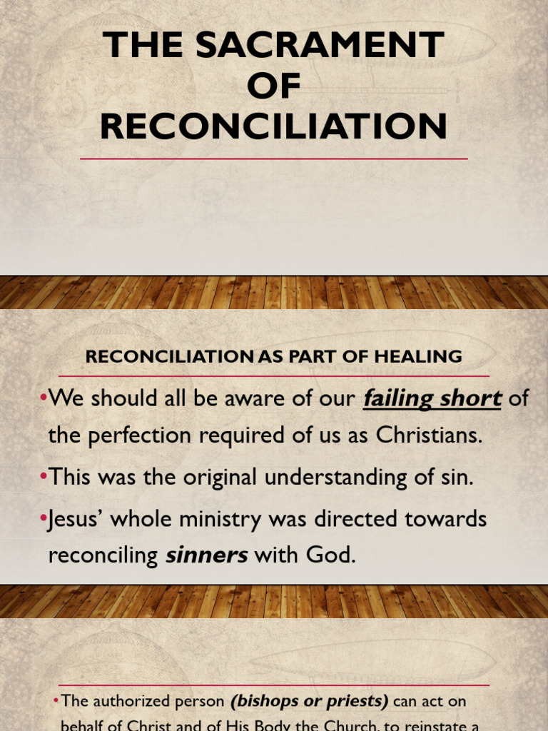 The Sacrament of Reconciliation | PDF | Confession (Religion) | Sacraments