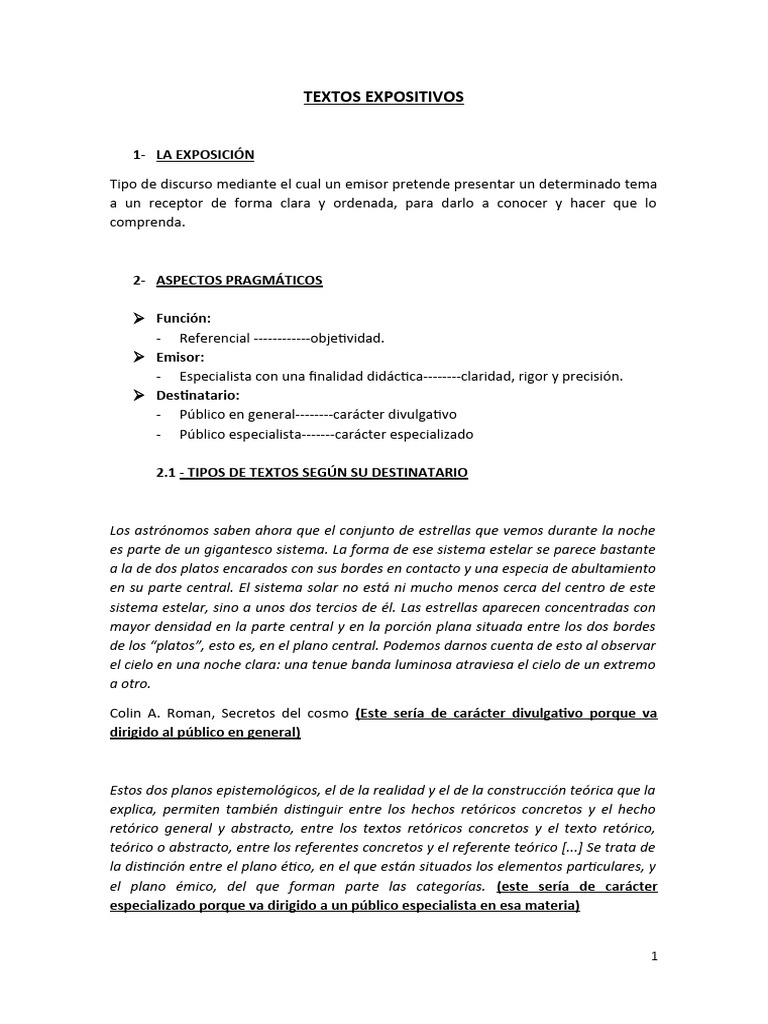 Textos Expositivos | PDF | Multilingüismo | Oración (Lingüística)