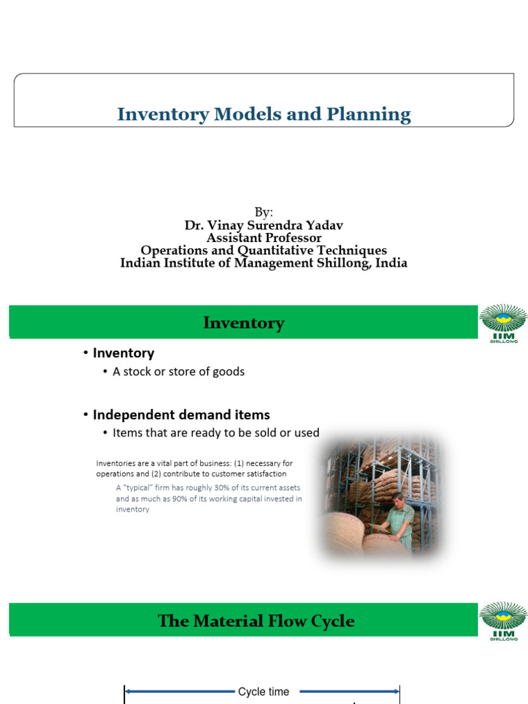 Session 5 6 7 - Inventory I | PDF | Inventory | Demand