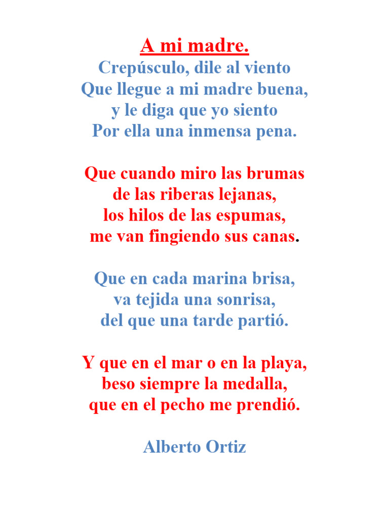 Poema A Mi Madre | PDF