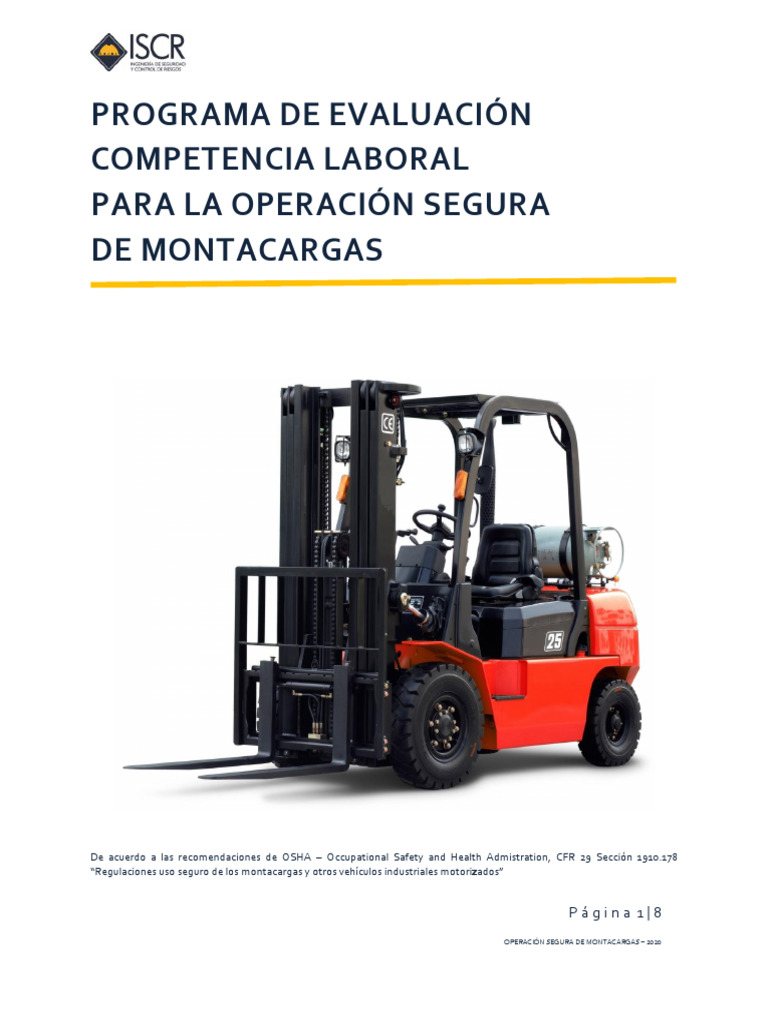 Curso Montacargas 2020 | PDF | Administración de Seguridad y Salud ... Curso Montacargas 2020 | PDF | Administración de Seguridad y Salud ...
