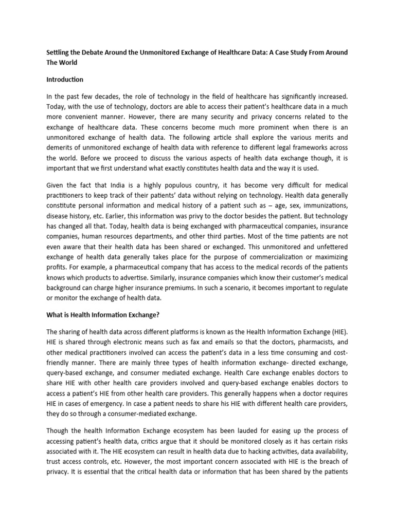 Writing Sample 2 - Pacta | PDF | Health Informatics | Health Insurance ...