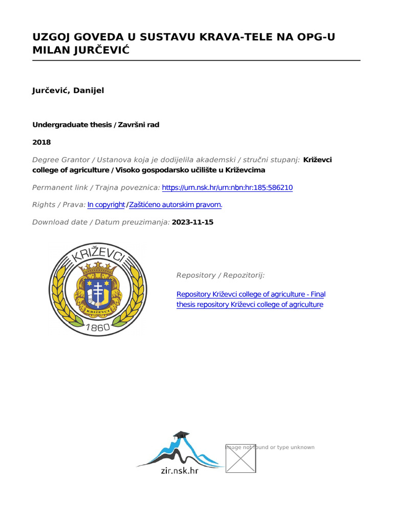 Jurcevic Danijel Vguk 2018 Zavrs Struc | PDF
