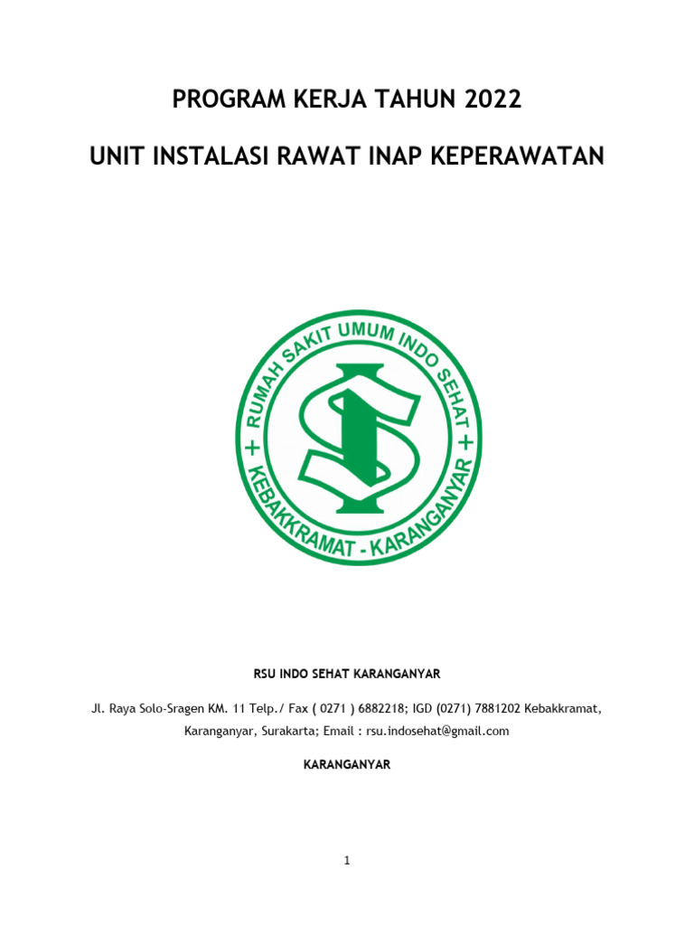 PROGRAM KERJA RAWAT INAP Fix | PDF | Sains & Matematika