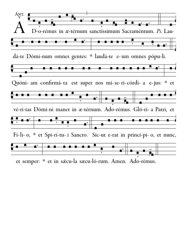 Adoremus in Æternum | PDF