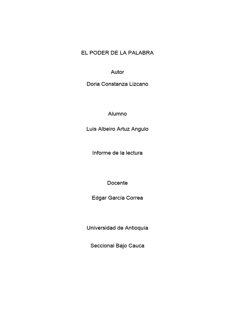 El Poder Transformador de la Palabra | PDF | Lingüística