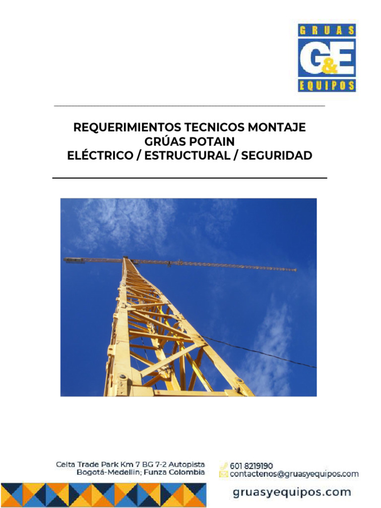 02.requerimientos Tecnicos para Montaje Torre grua-VERDE LIMA | PDF ... 02.requerimientos Tecnicos para Montaje Torre grua-VERDE LIMA | PDF ...