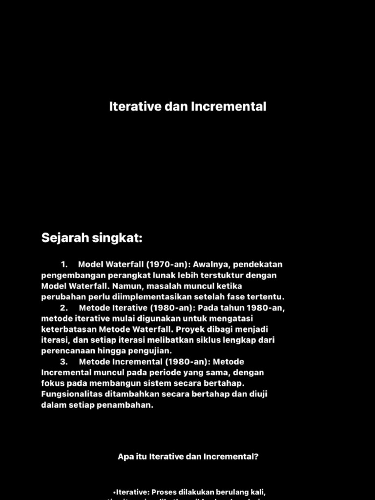 Iterative Dan Incremental Kelompok4 RPL | PDF