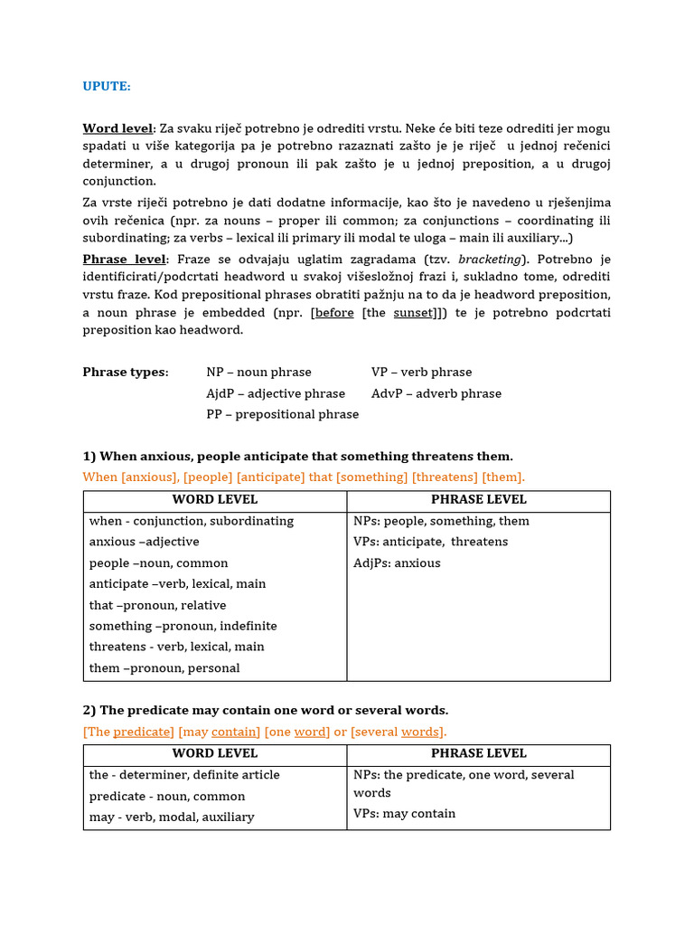 Grammar Log - Practice Session 1 KEY | PDF | Verb | Noun